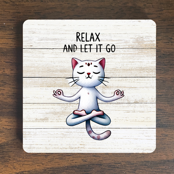 Relax and Let it Go Cat Magnet – Zen and Meow